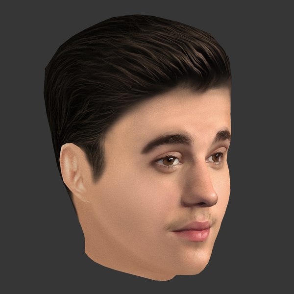 3D Justin Bieber Head - Low poly head for game - TurboSquid 1862790