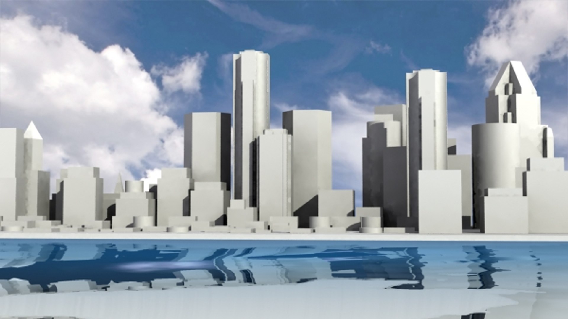 Modern City 3d Model