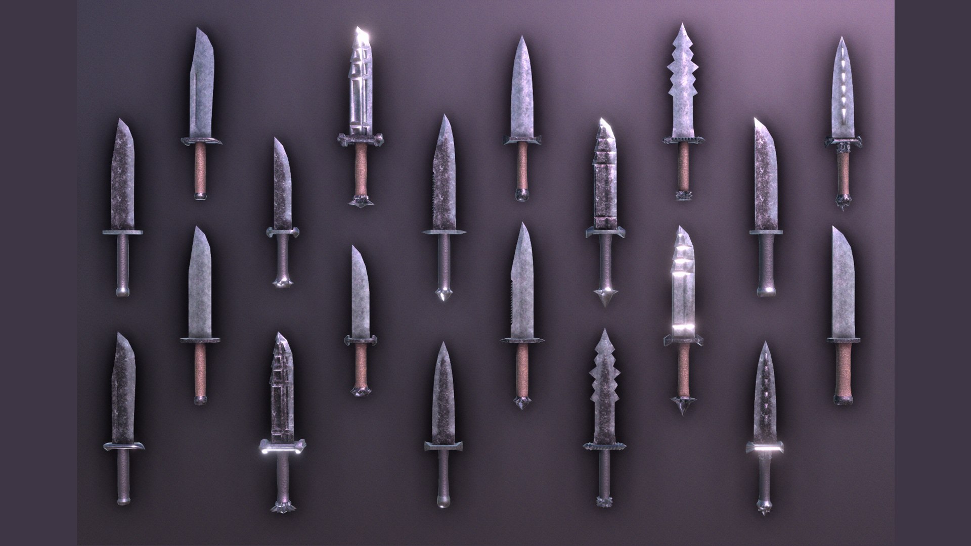 3D Modular Melee - Stylized Procedural Swords Shields Maces Bats ...
