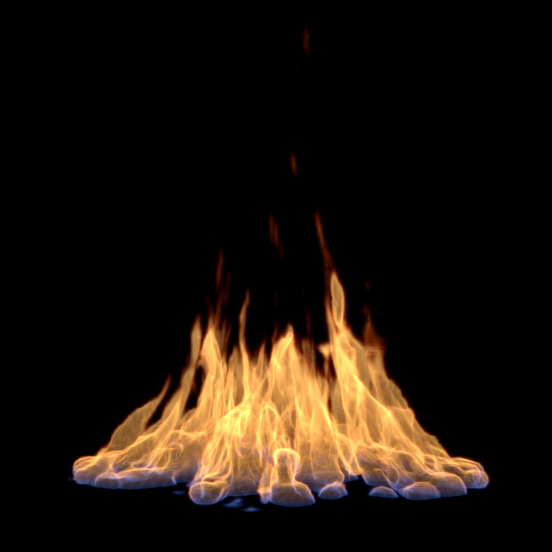 3d Model Of Animation Sequence Render Flame