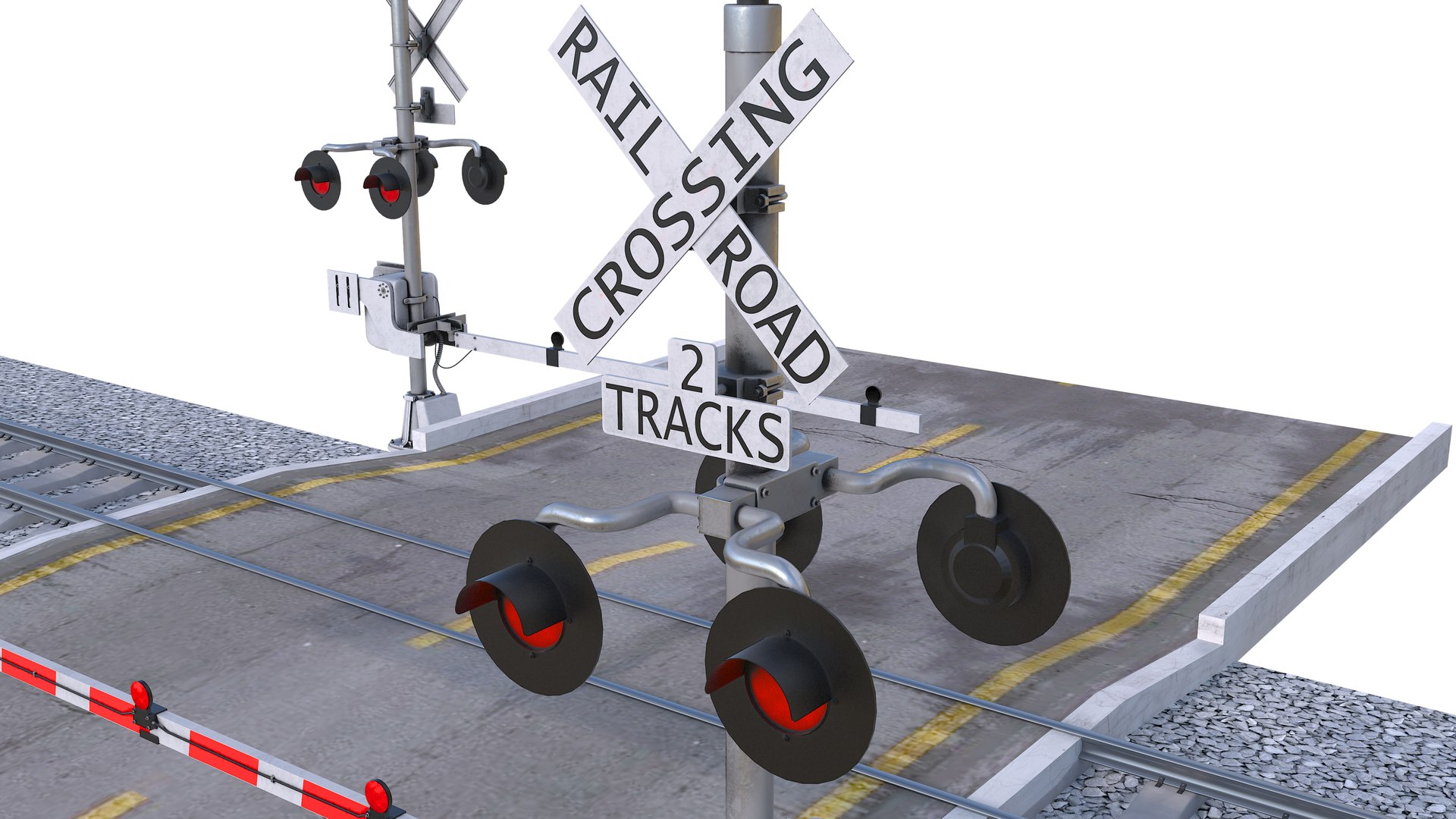 3D Railroad Crossing 1 - TurboSquid 1985809