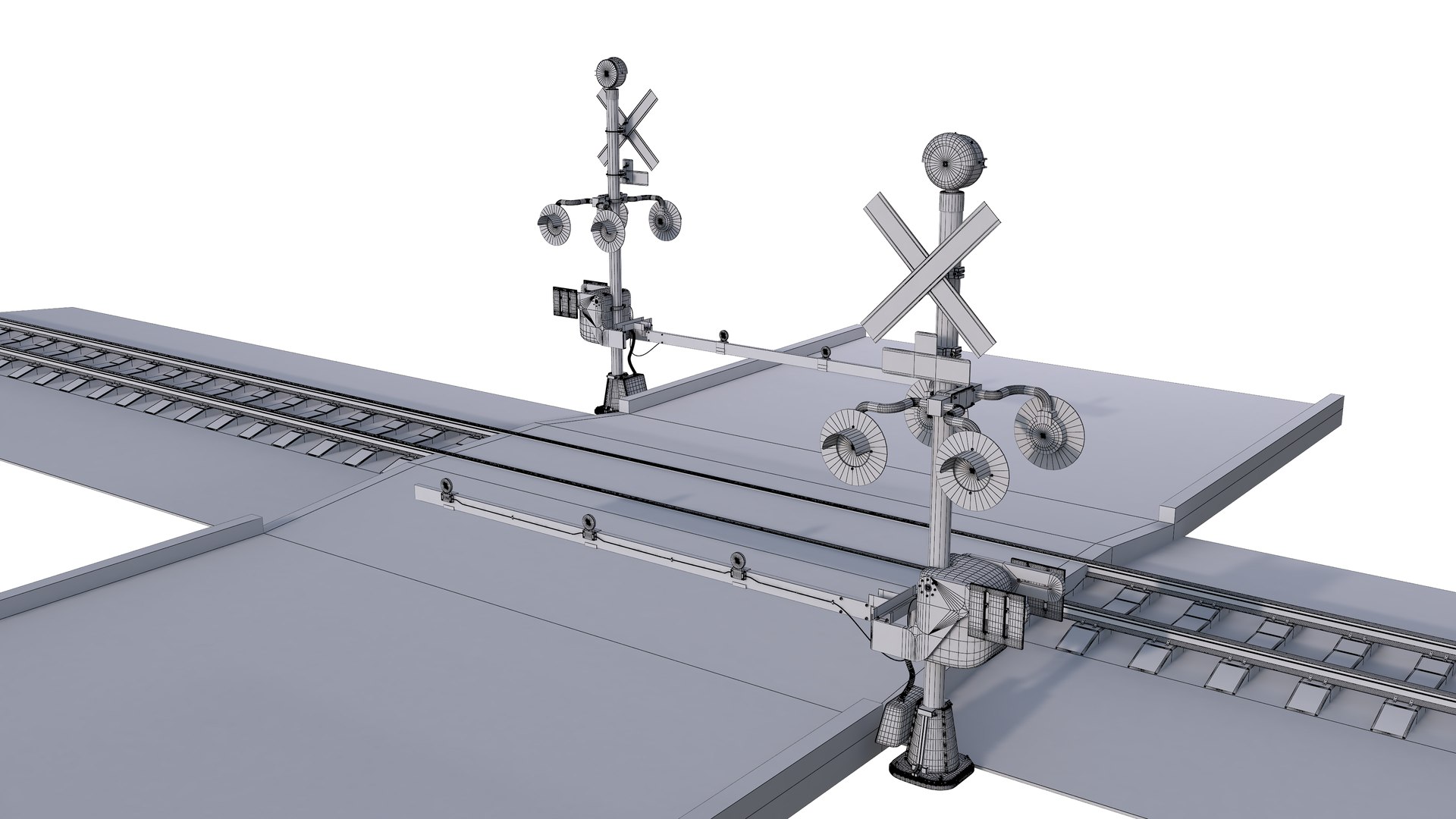 3D Railroad Crossing 1 - TurboSquid 1985809