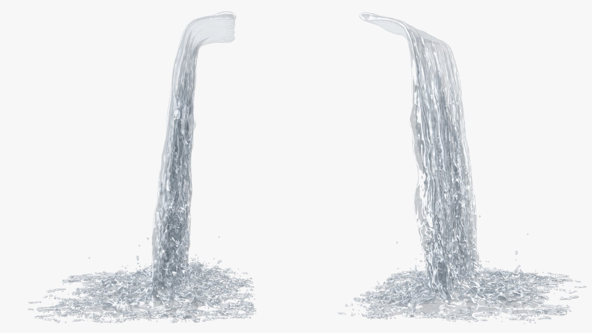 3D Falling Water Streams Collection - TurboSquid 2174321