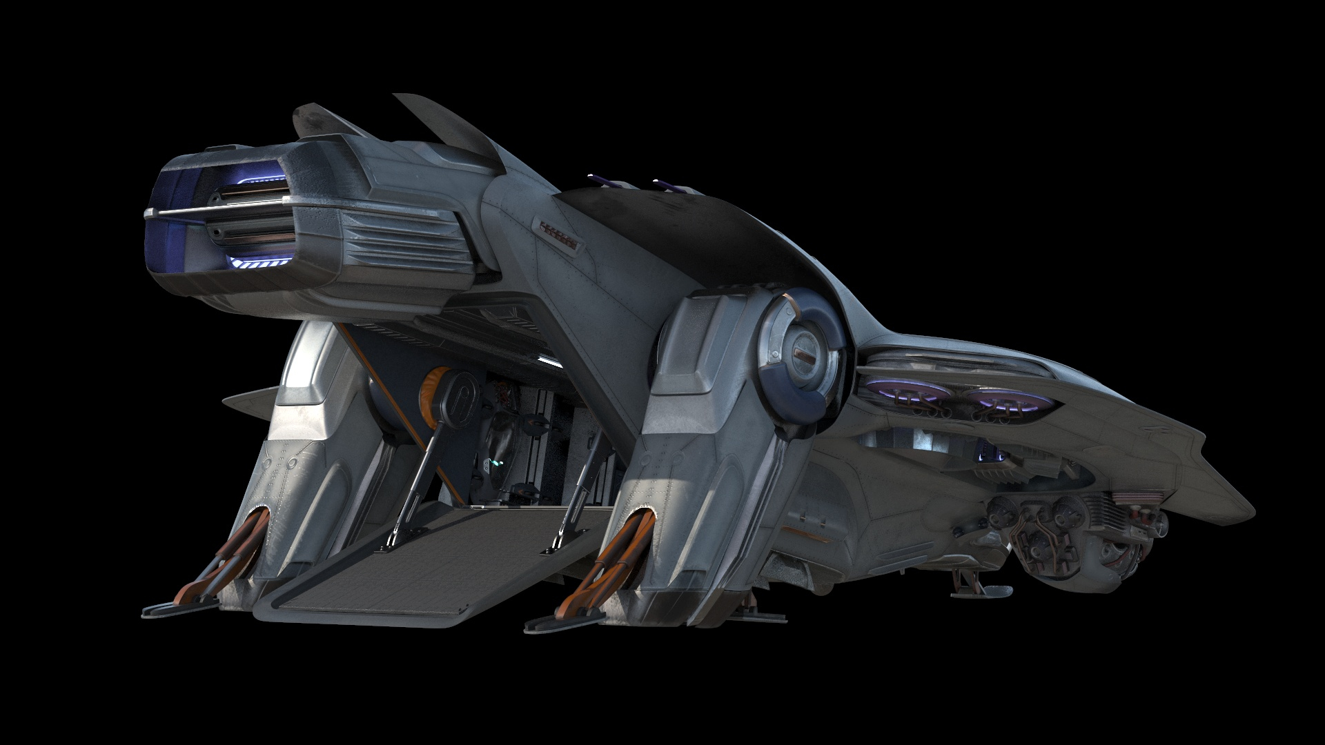 Futuristic Spaceship Transporter 3D Model - TurboSquid 2385077