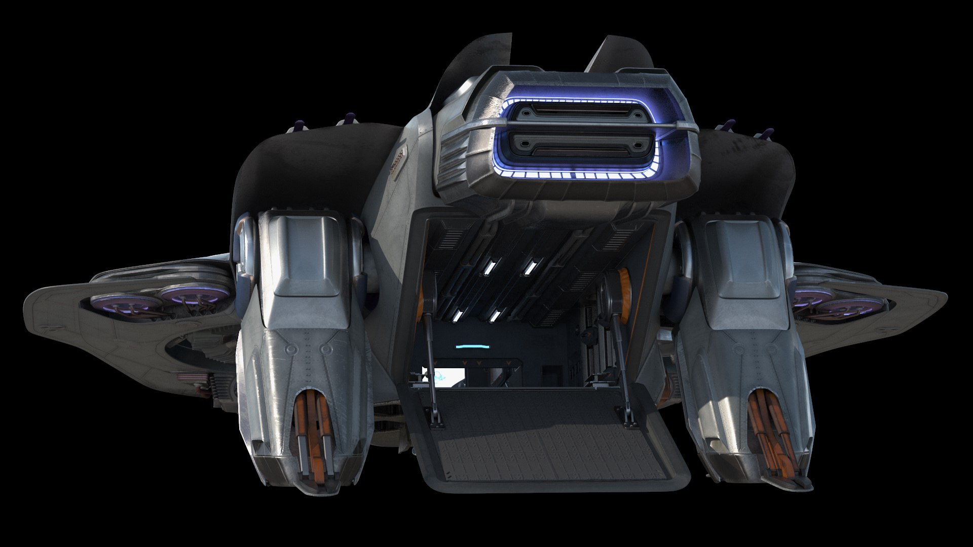 Futuristic Spaceship Transporter 3D Model - TurboSquid 2385077