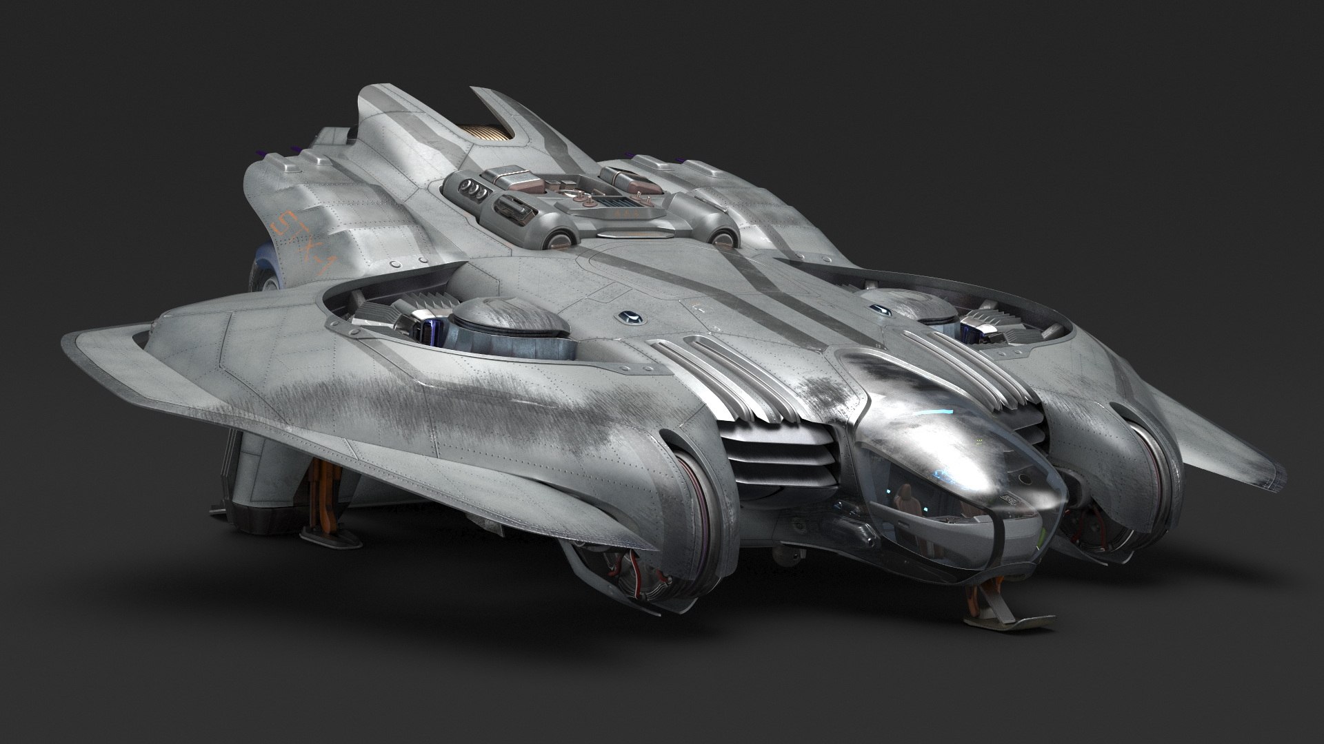 Futuristic Spaceship Transporter 3D Model - TurboSquid 2385077