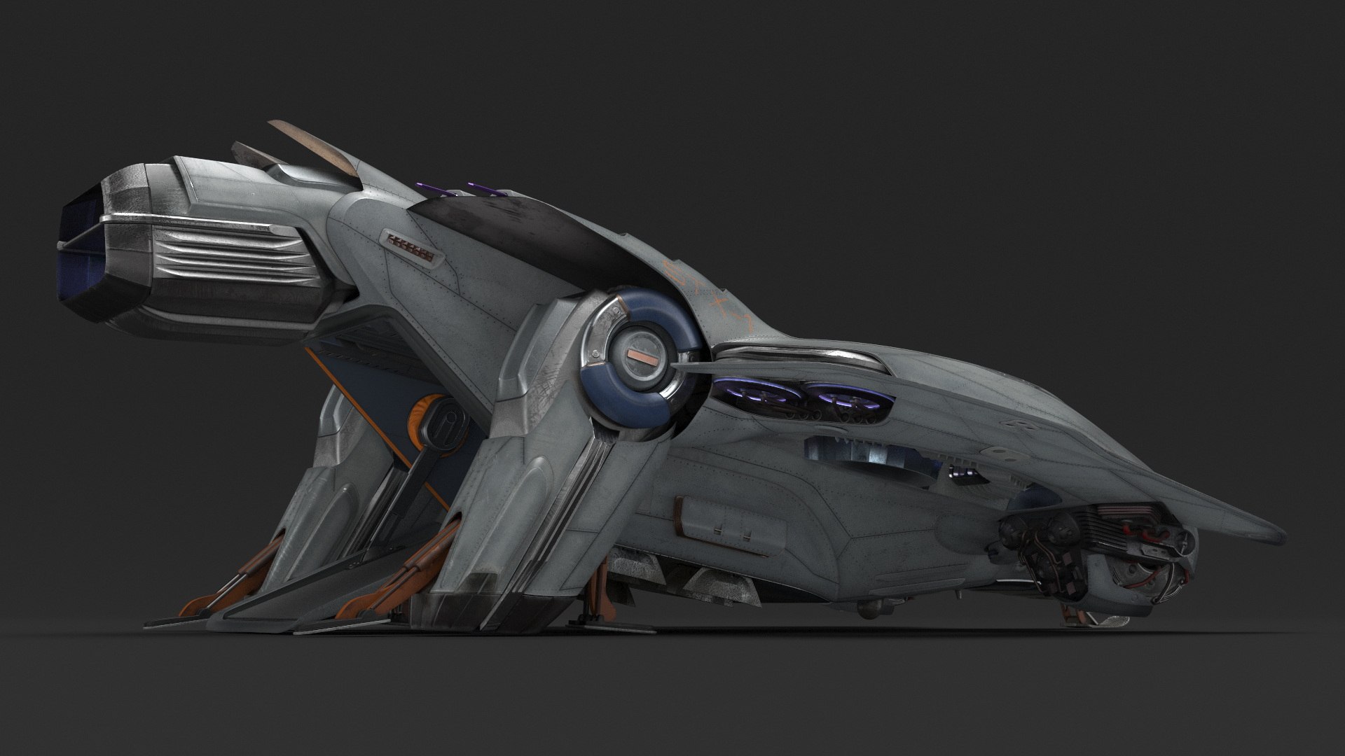 Futuristic Spaceship Transporter 3D Model - TurboSquid 2385077