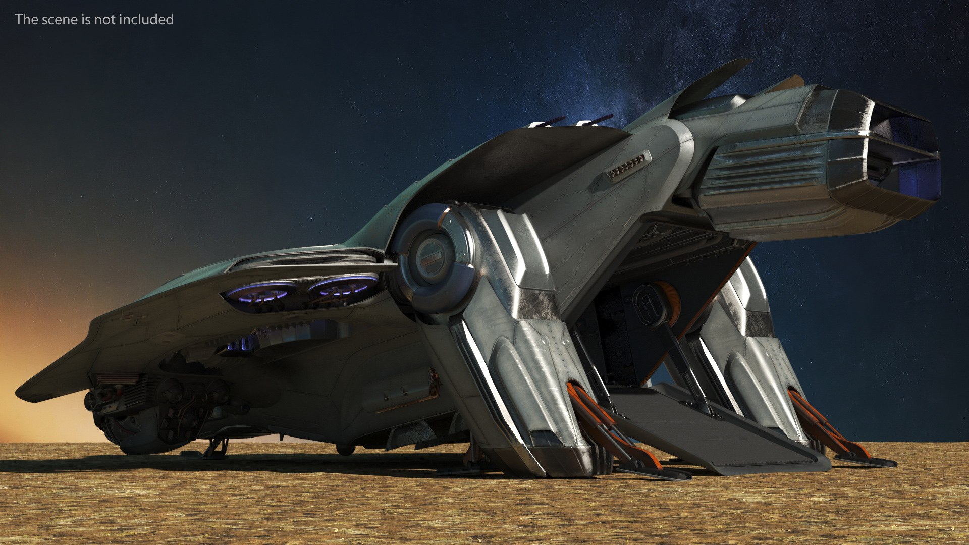 Futuristic Spaceship Transporter 3D Model - TurboSquid 2385077