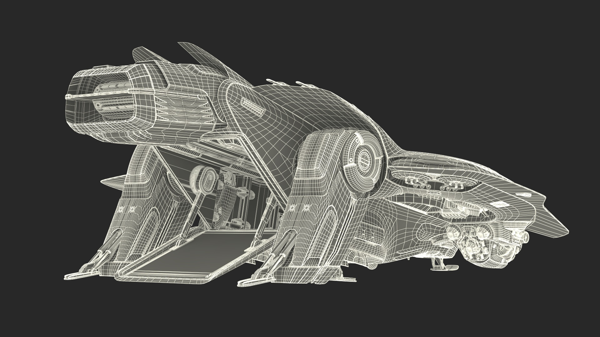 Futuristic Spaceship Transporter 3D Model - TurboSquid 2385077