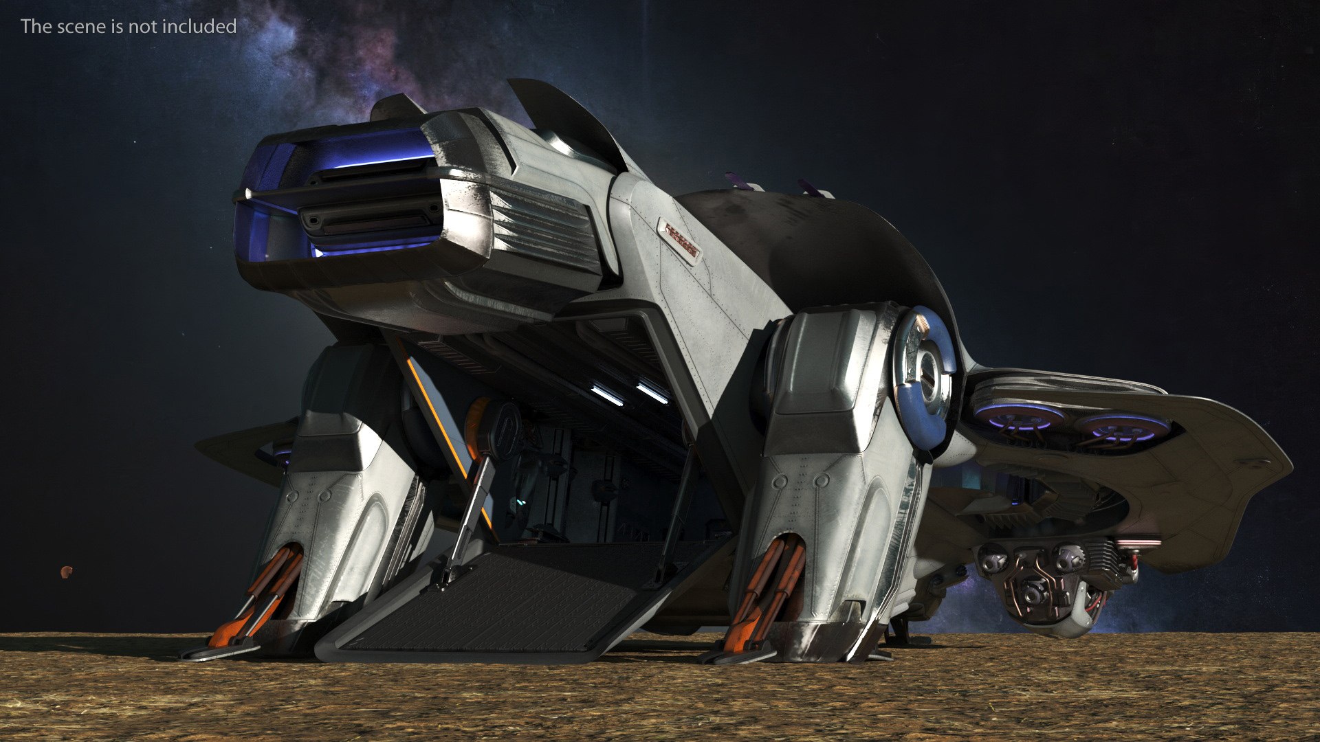 Futuristic Spaceship Transporter 3D Model - TurboSquid 2385077