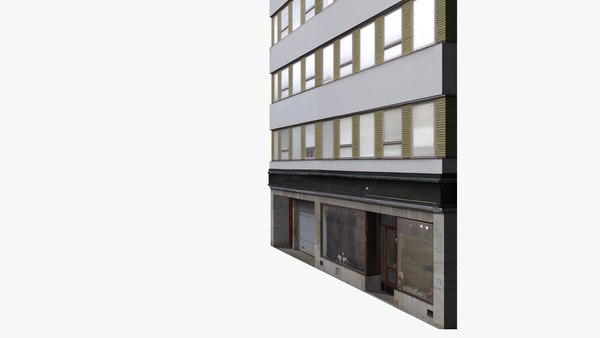 3d street building facade