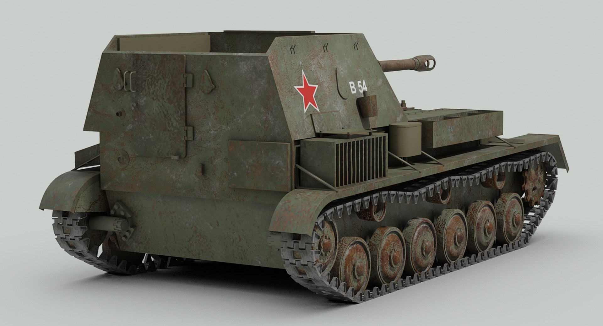 Ww2 Self Propelled Gun 3d Model
