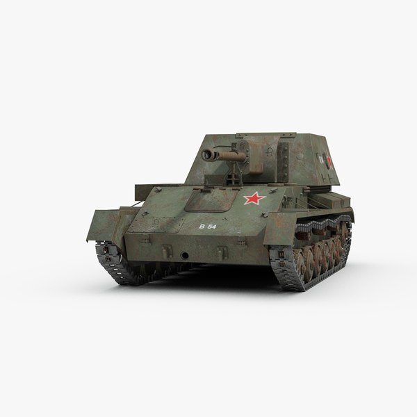 ww2 self propelled gun 3d model