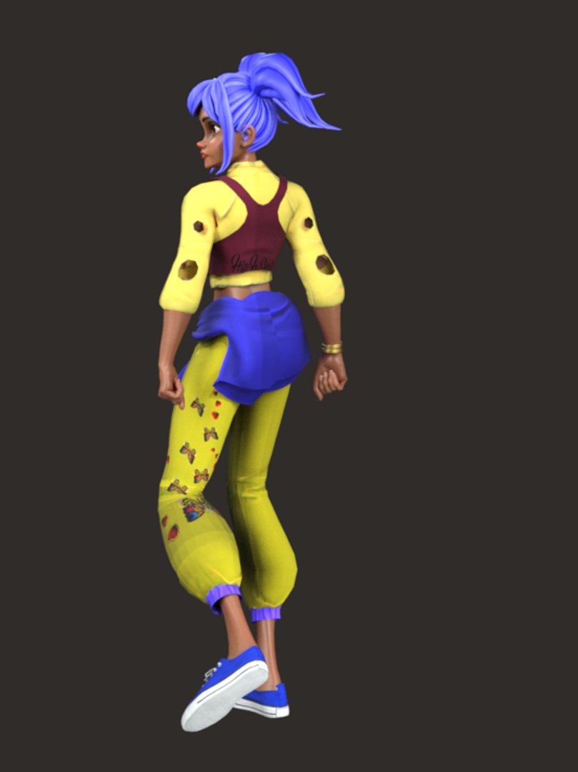 Cartoon 3D Rigged Dancer Girl-Liyla Character Model 3D Model ...