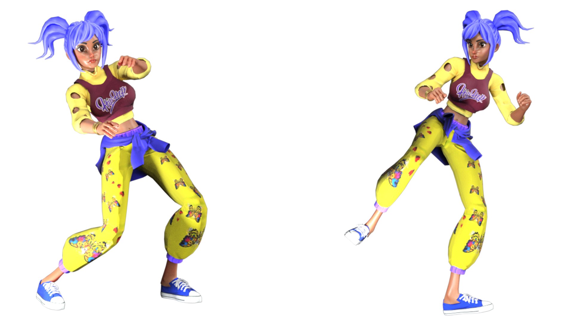 Cartoon 3d Rigged Dancer Girl Liyla Character Model 3d Model Turbosquid 2243237