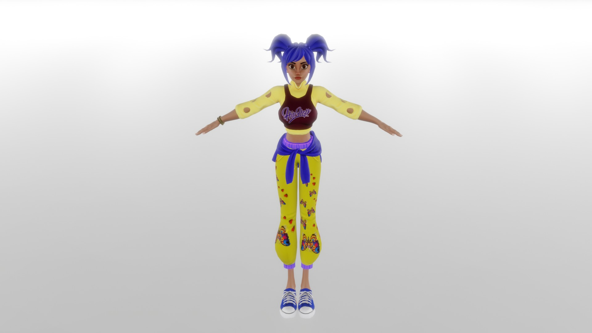 Cartoon 3D Rigged Dancer Girl-Liyla Character Model 3D Model ...