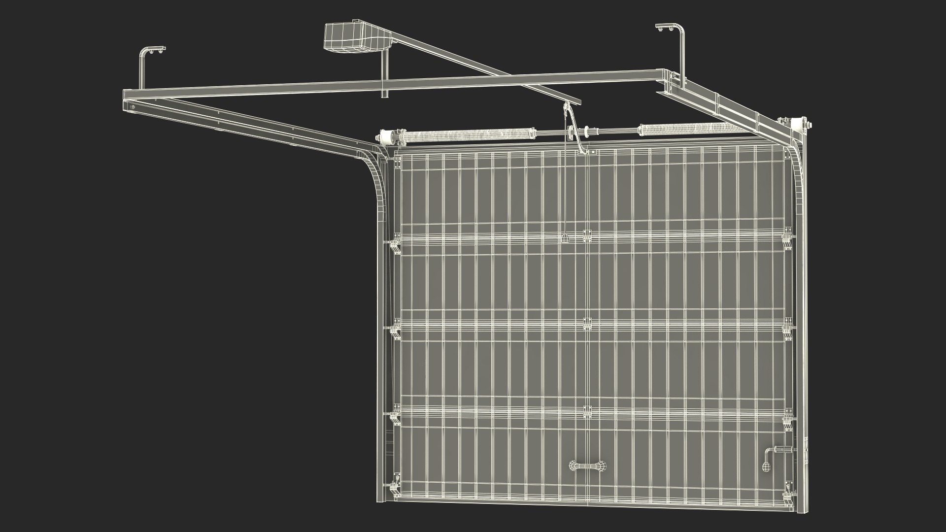 3D Automatic Garage Door System Rigged For Maya - TurboSquid 2390714