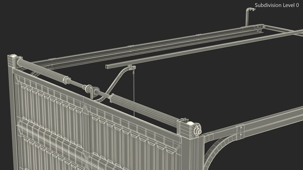 modelo 3d Sistema de puerta de garaje automática preparado para Maya ...