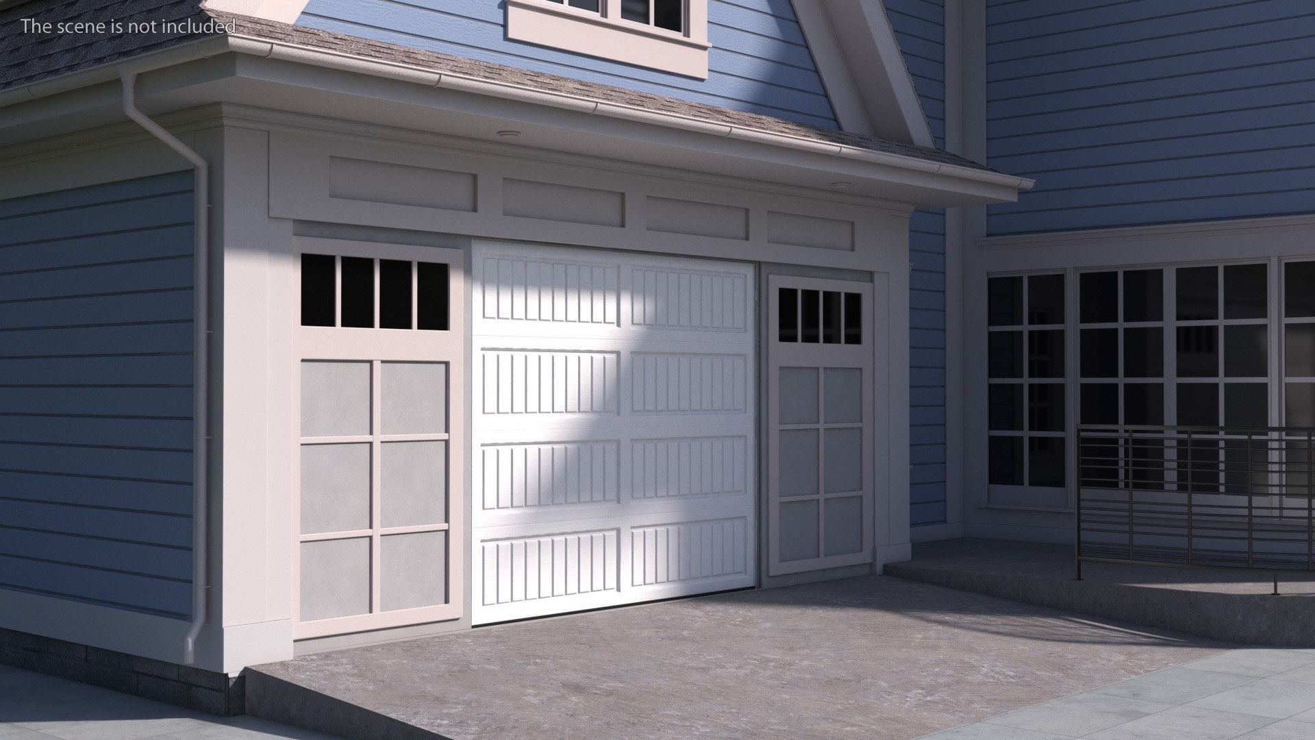3D Automatic Garage Door System Rigged For Maya - TurboSquid 2390714