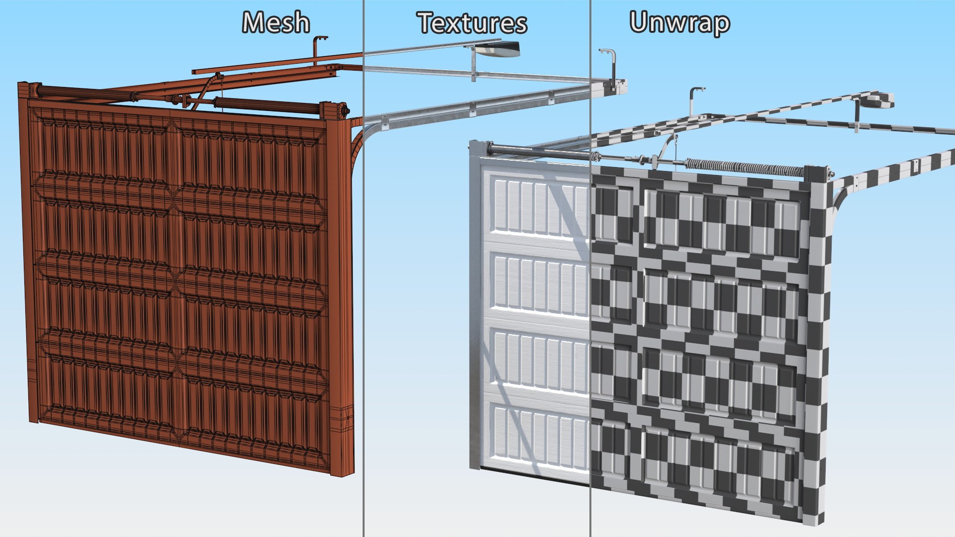 3D Automatic Garage Door System Rigged For Maya - TurboSquid 2390714