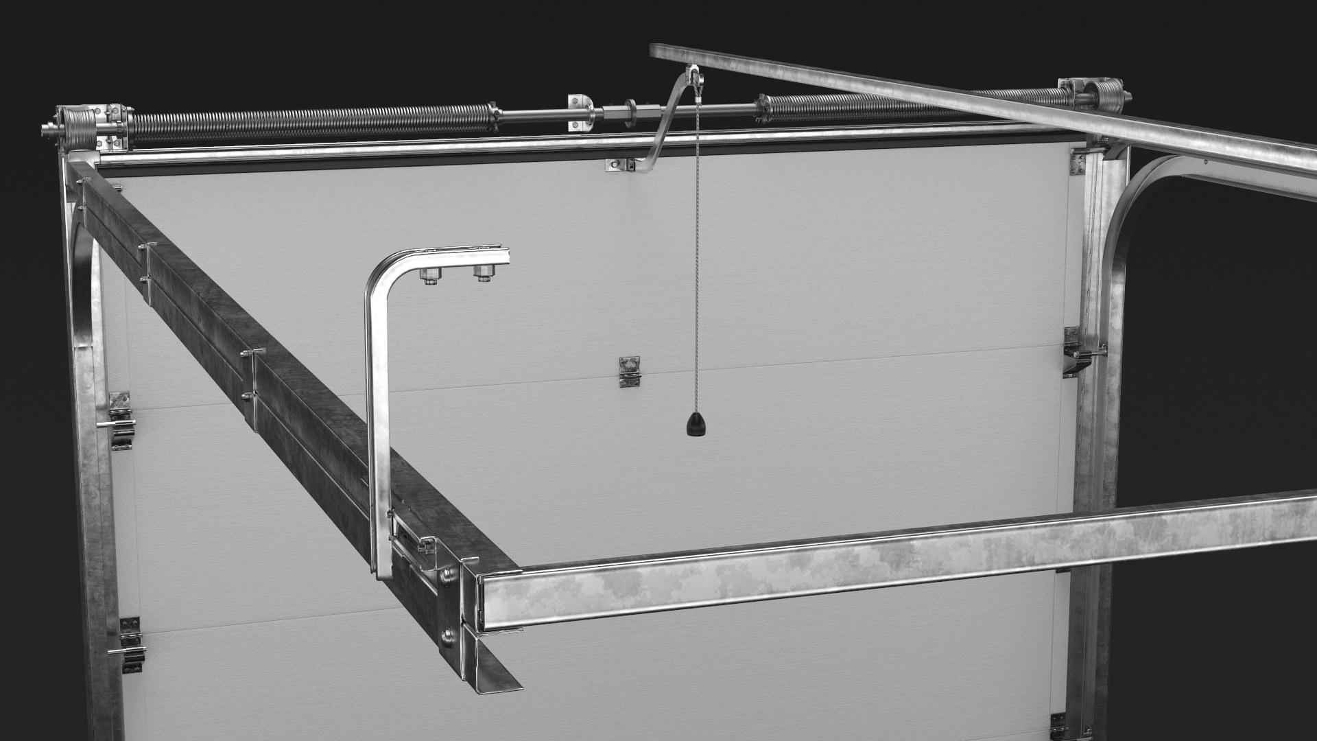 3D Automatic Garage Door System Rigged For Maya - TurboSquid 2390714