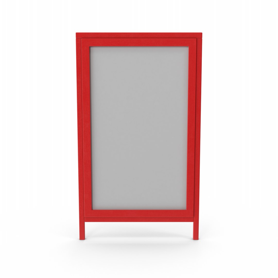 Red Billboard 3D Model - TurboSquid 2129195