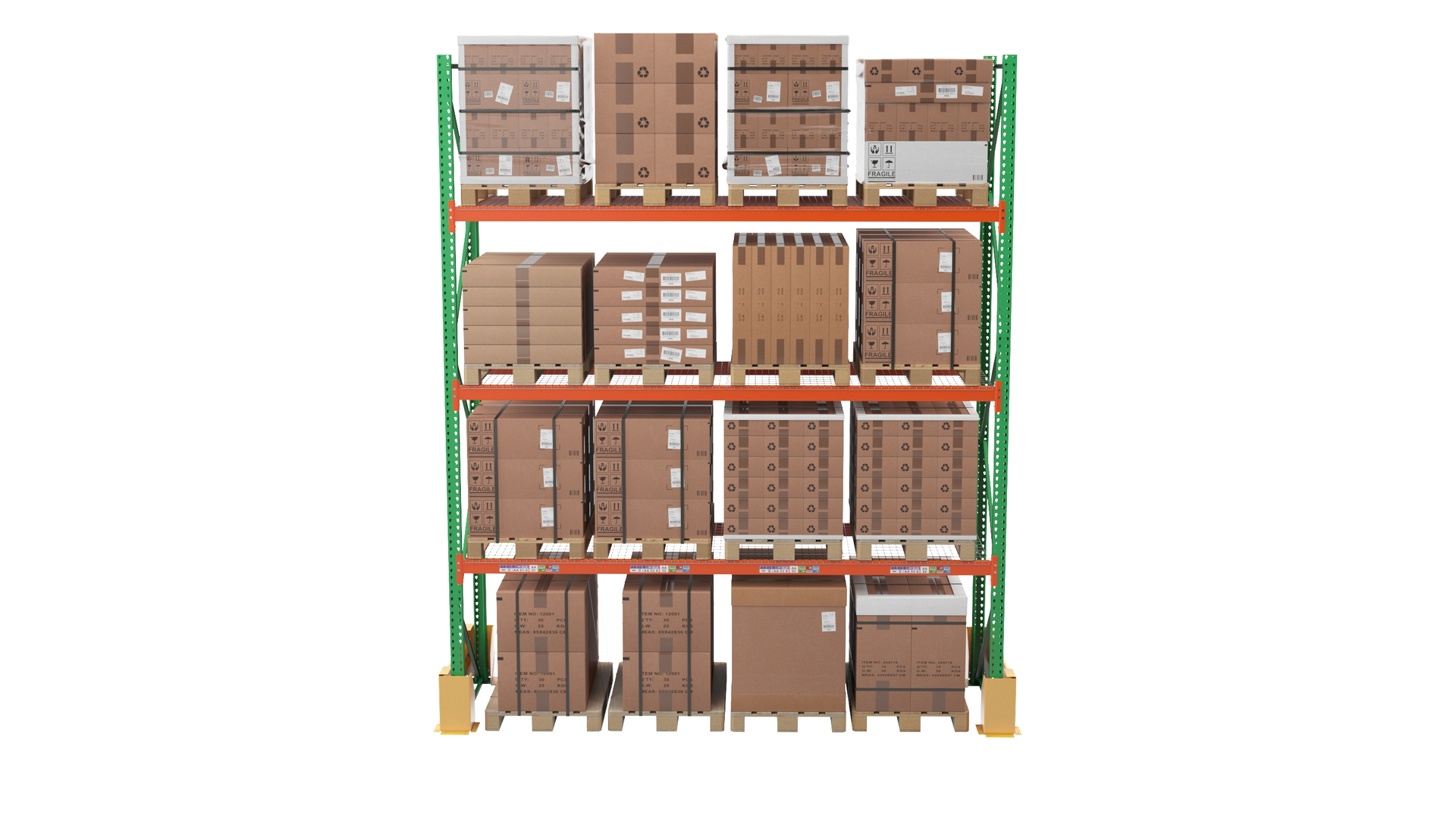 3D Warehouse Shelf With Pallets - TurboSquid 2089134