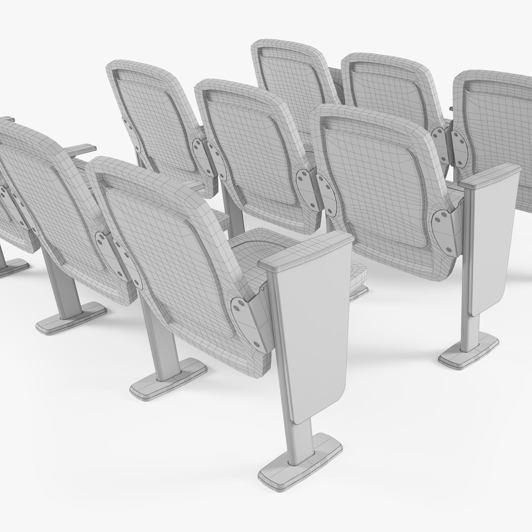 Hussey Seating Auditorium Chair Model - TurboSquid 1577222