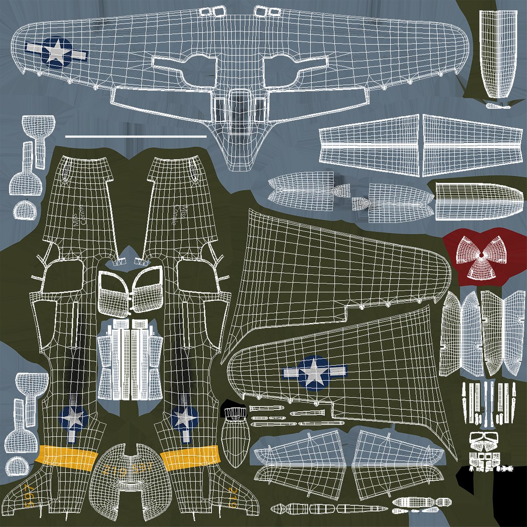 3D American Wwii Fighter Aircraft Model - TurboSquid 1159017