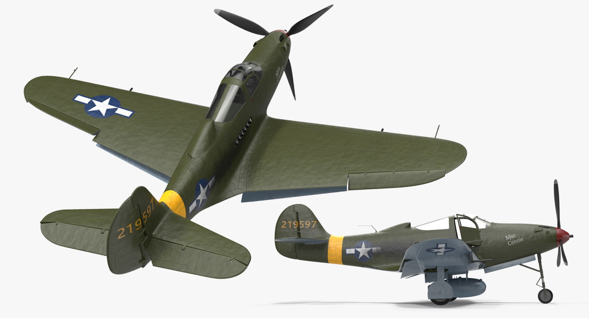 3D American Wwii Fighter Aircraft Model - TurboSquid 1159017