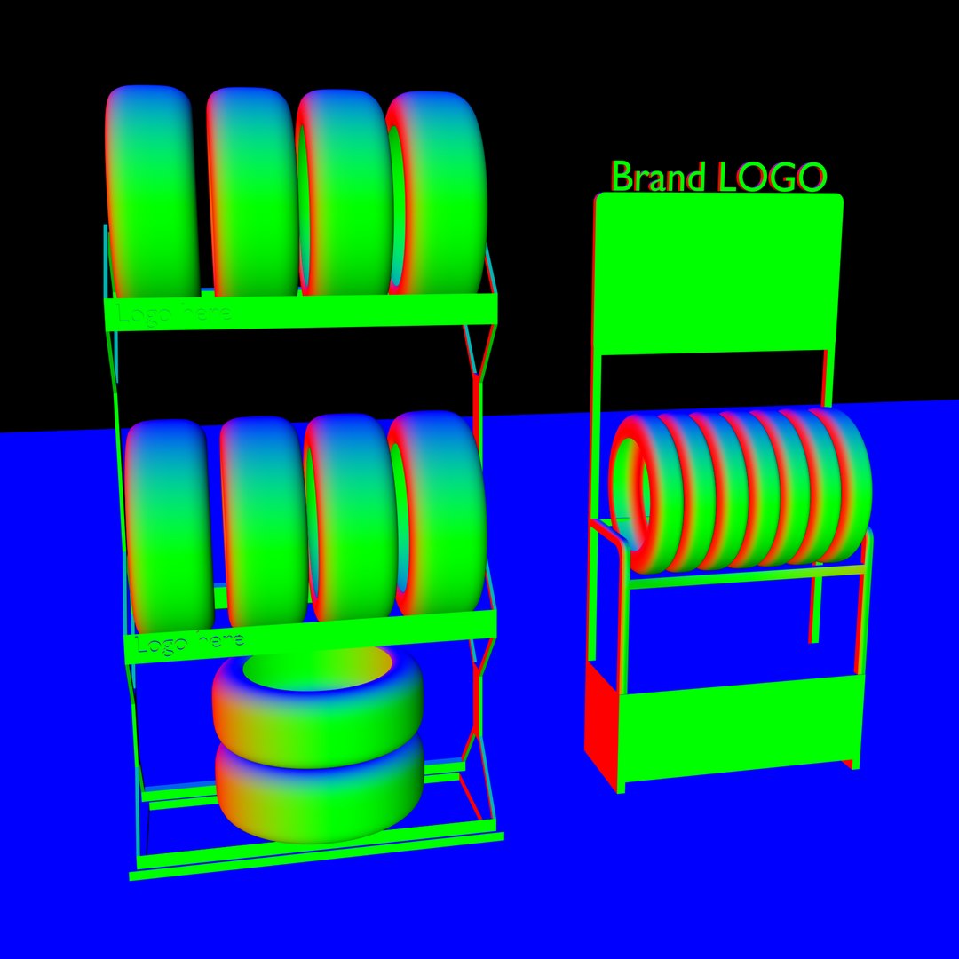 Tire Display Stand Bundle 3D Model - TurboSquid 2432379