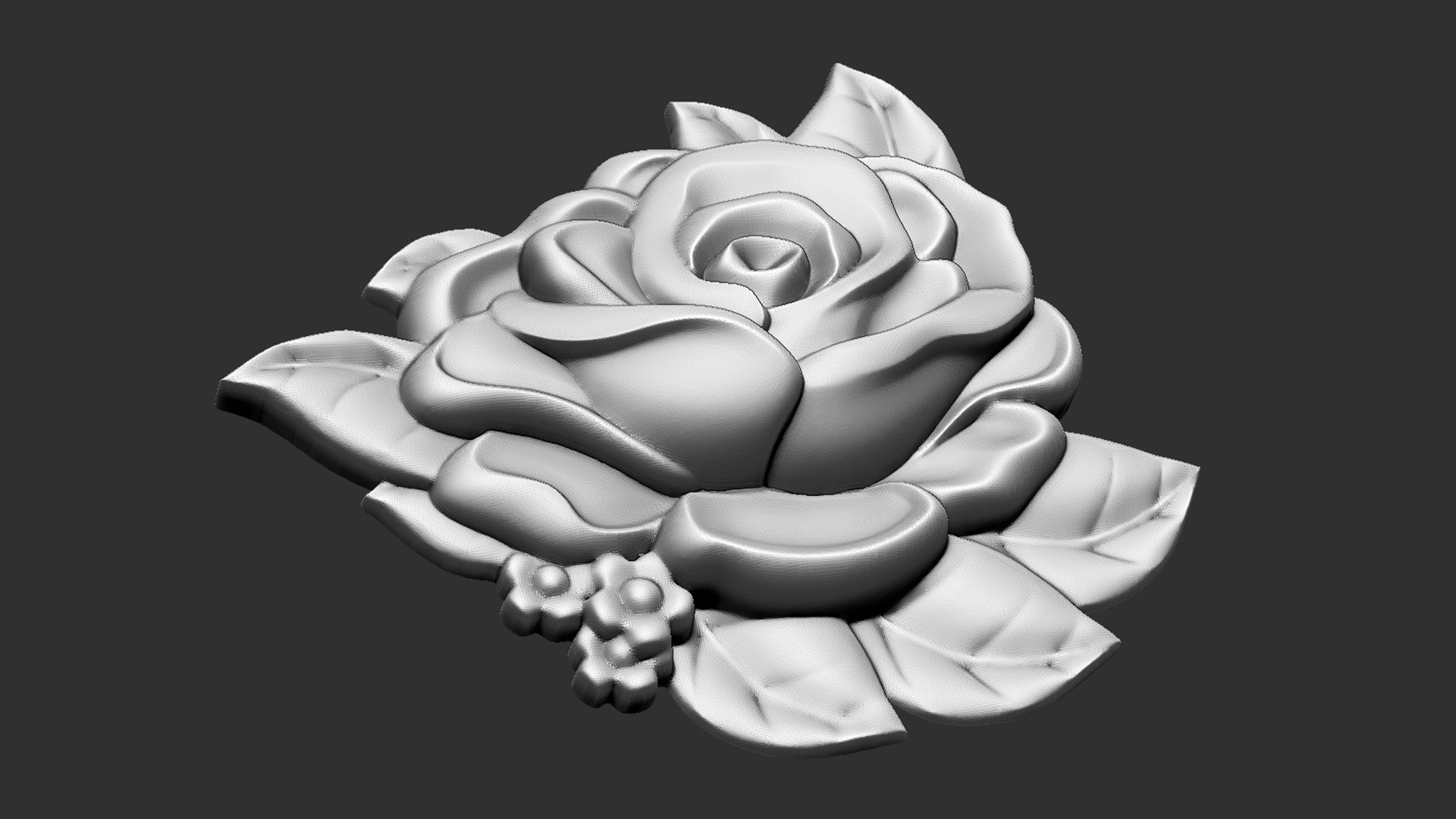 Roses Relief Set 3D 3D Model - TurboSquid 2297687