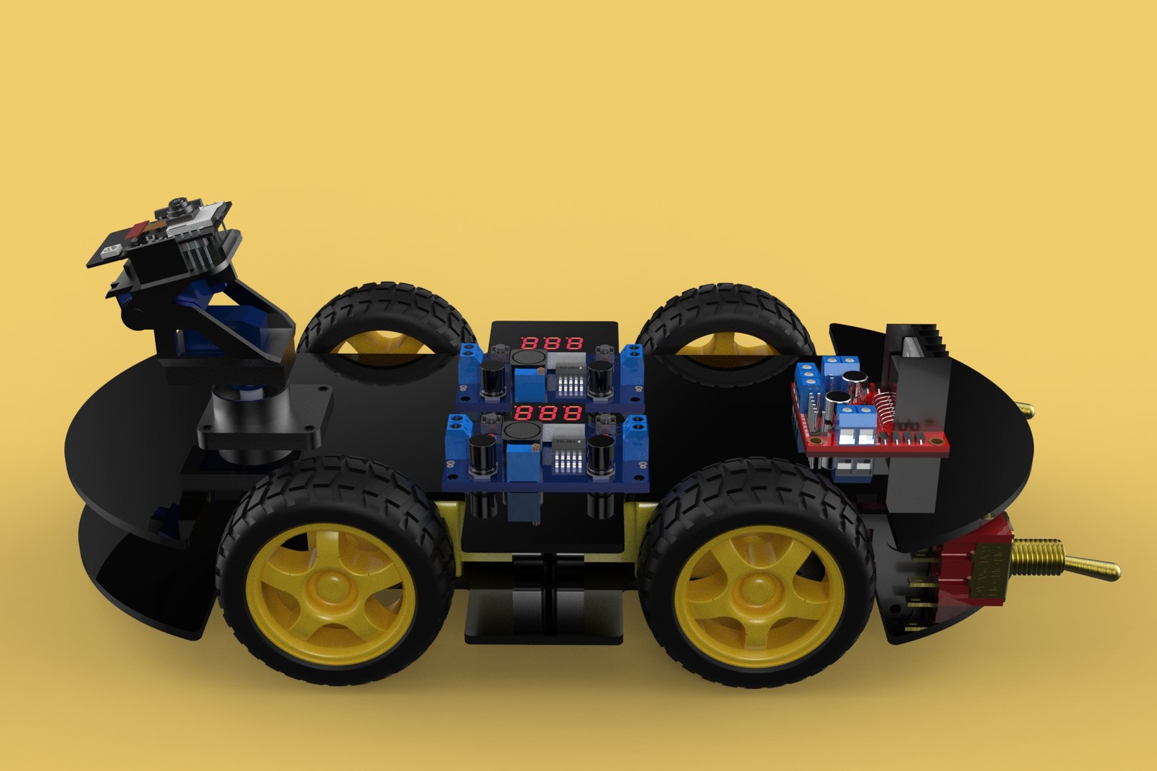 SURVEILLANCE ROBOT CAMERA SECURITY SMART CAR PATROL AUTONOMOUS 3D Model ...