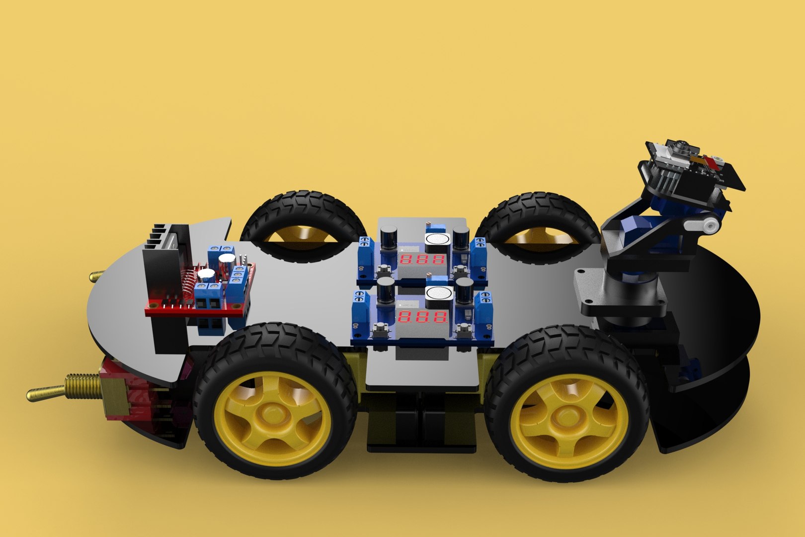 SURVEILLANCE ROBOT CAMERA SECURITY SMART CAR PATROL AUTONOMOUS 3D Model ...