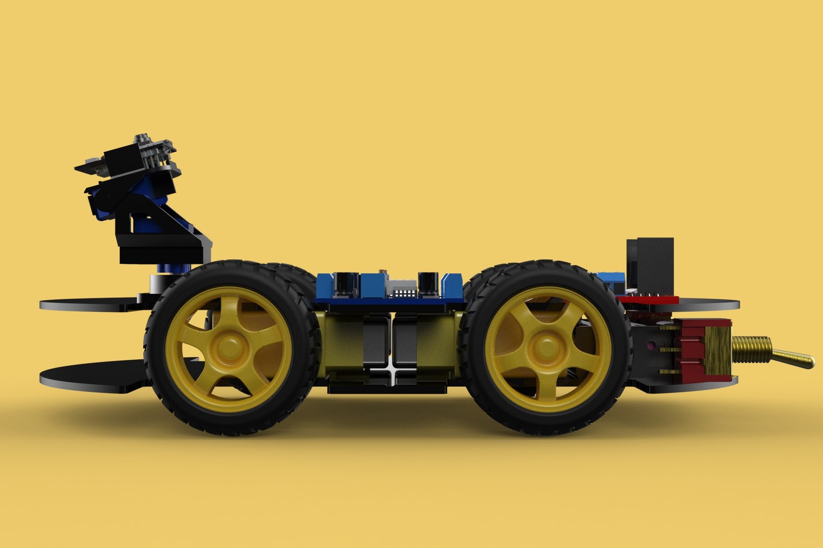 SURVEILLANCE ROBOT CAMERA SECURITY SMART CAR PATROL AUTONOMOUS 3D Model ...