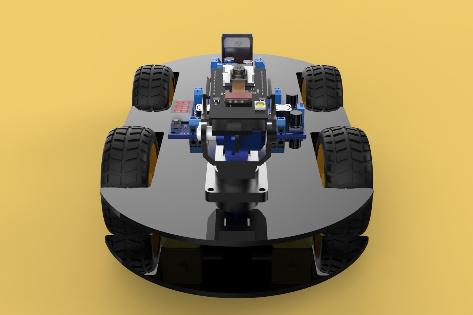 SURVEILLANCE ROBOT CAMERA SECURITY SMART CAR PATROL AUTONOMOUS 3D Model ...