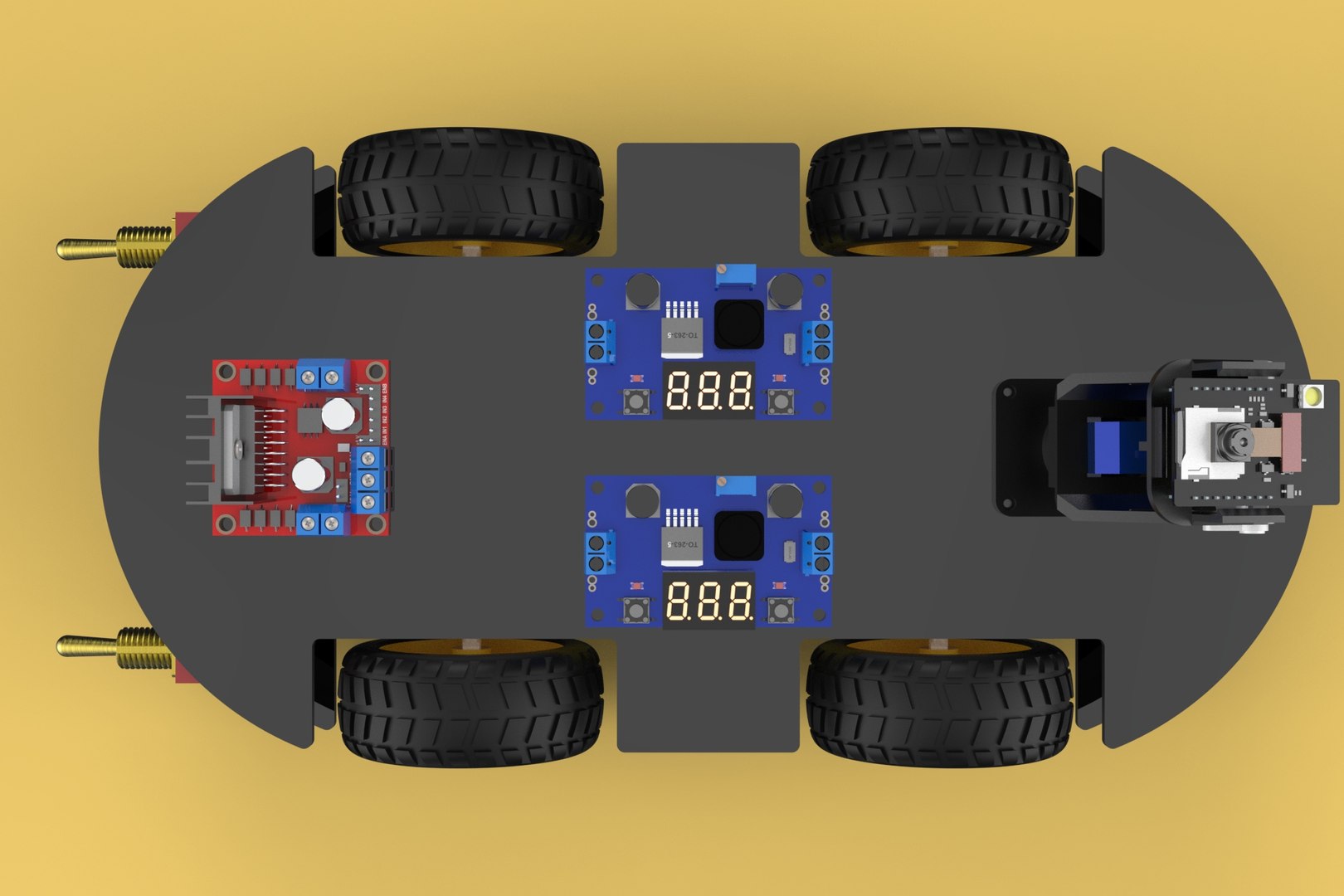 SURVEILLANCE ROBOT CAMERA SECURITY SMART CAR PATROL AUTONOMOUS 3D Model ...