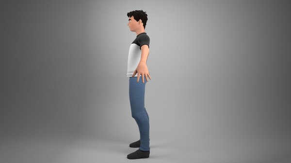 Stylized cartoon male 3D model - TurboSquid 1398705