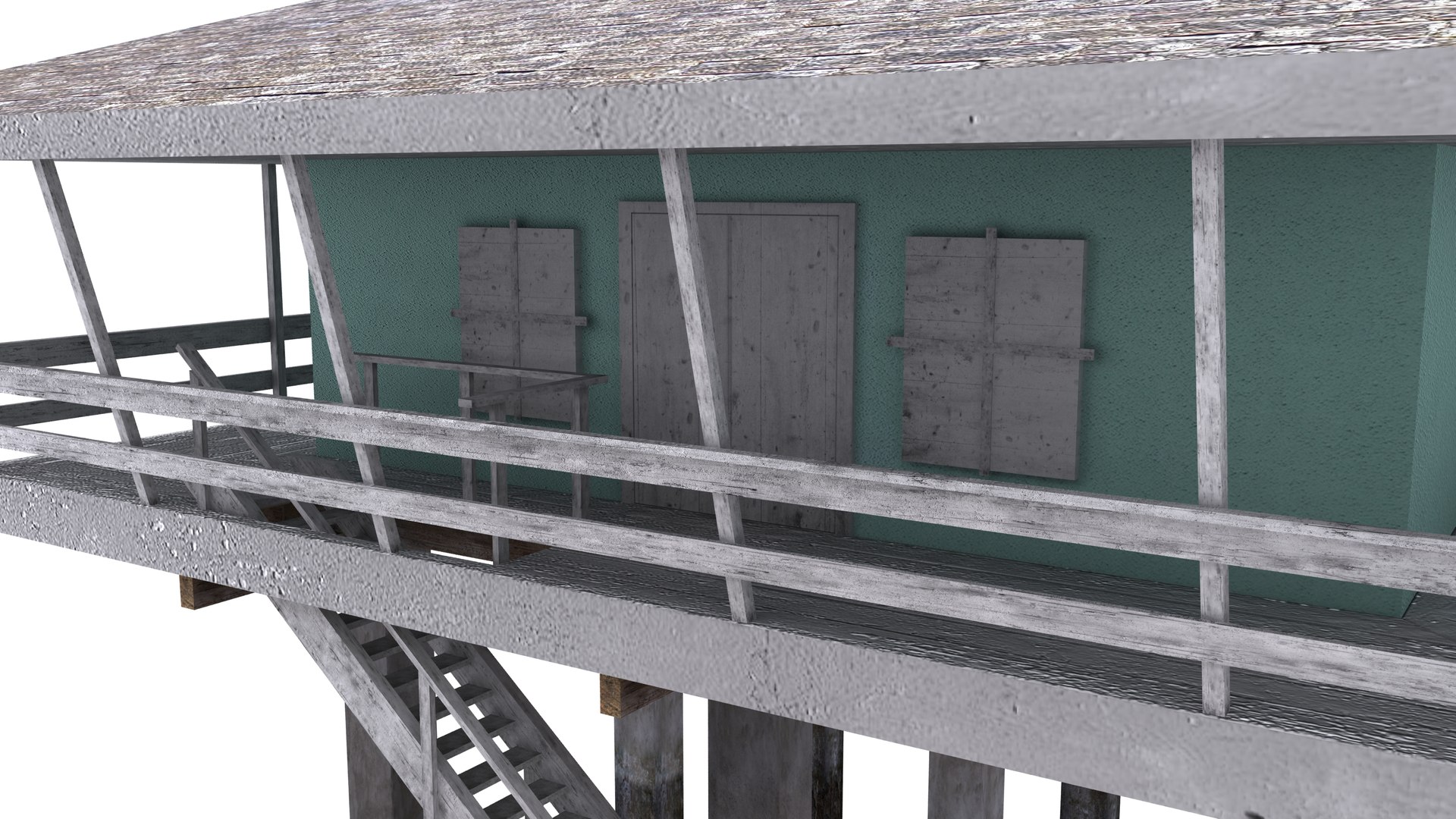 House Stilts 3d Model