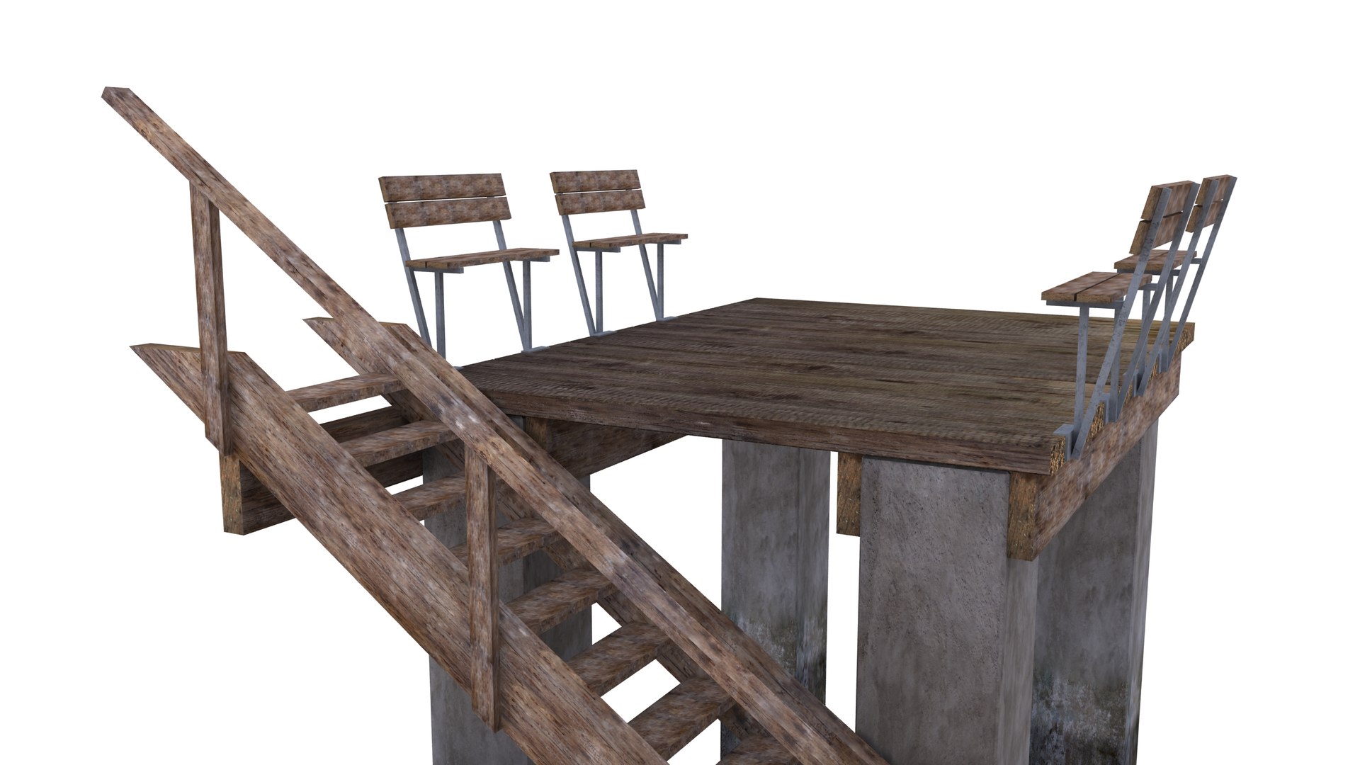 House Stilts 3d Model