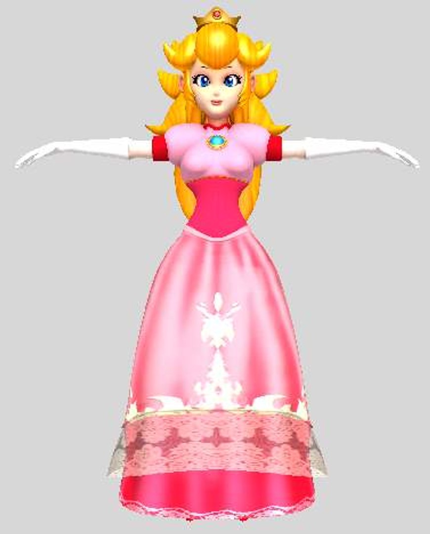 Princess Super Mario 3d Model