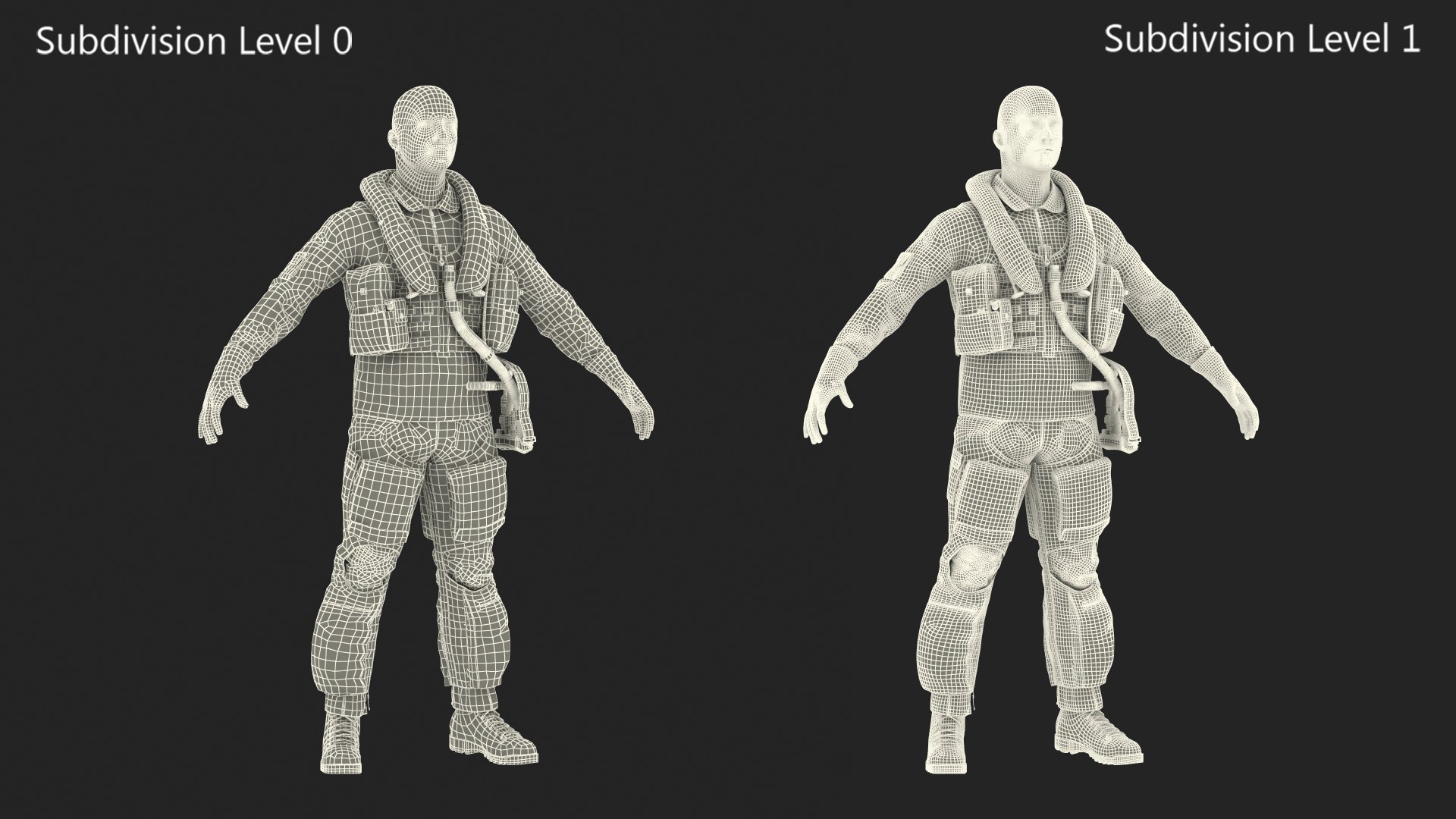 USAF Pilot A-Pose Fur For Cinema 4D Model - TurboSquid 2396138