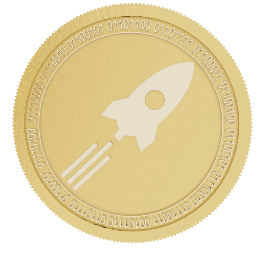3D rocket pool gold coin model - TurboSquid 1555404