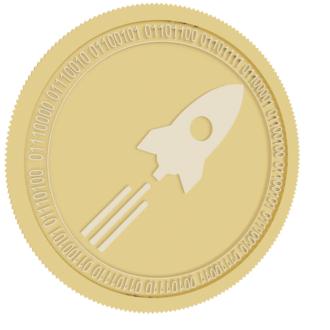 3D rocket pool gold coin model - TurboSquid 1555404