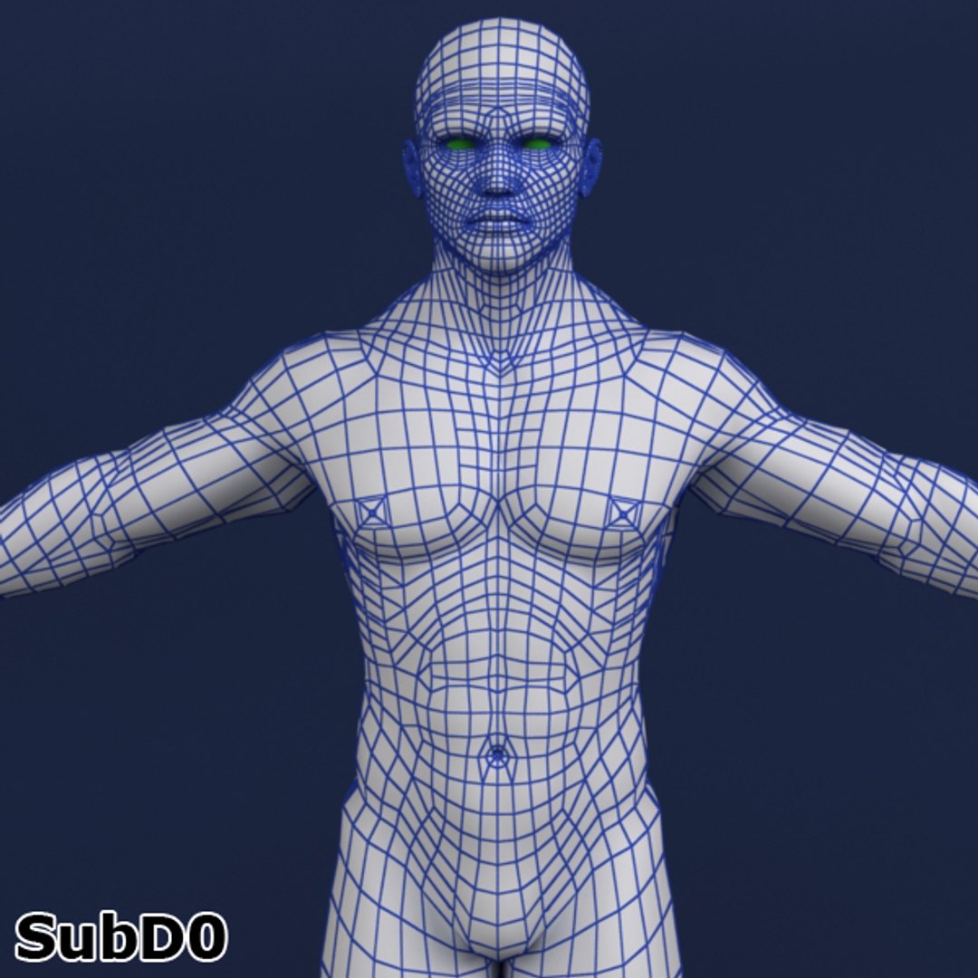 Polygonal Male Character Human 3d Model