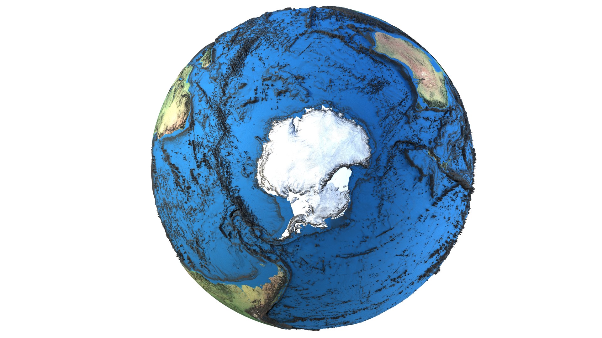 3D Earth Contours Map 3D Globe Model - TurboSquid 2347379