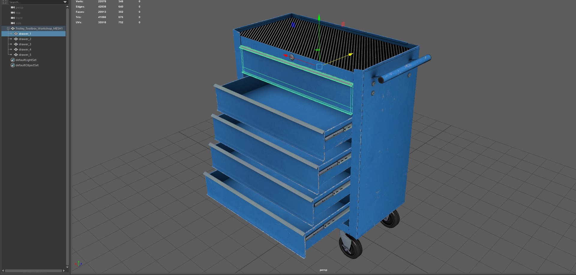 Trolley Toolbox Workshop 3D - TurboSquid 2034620