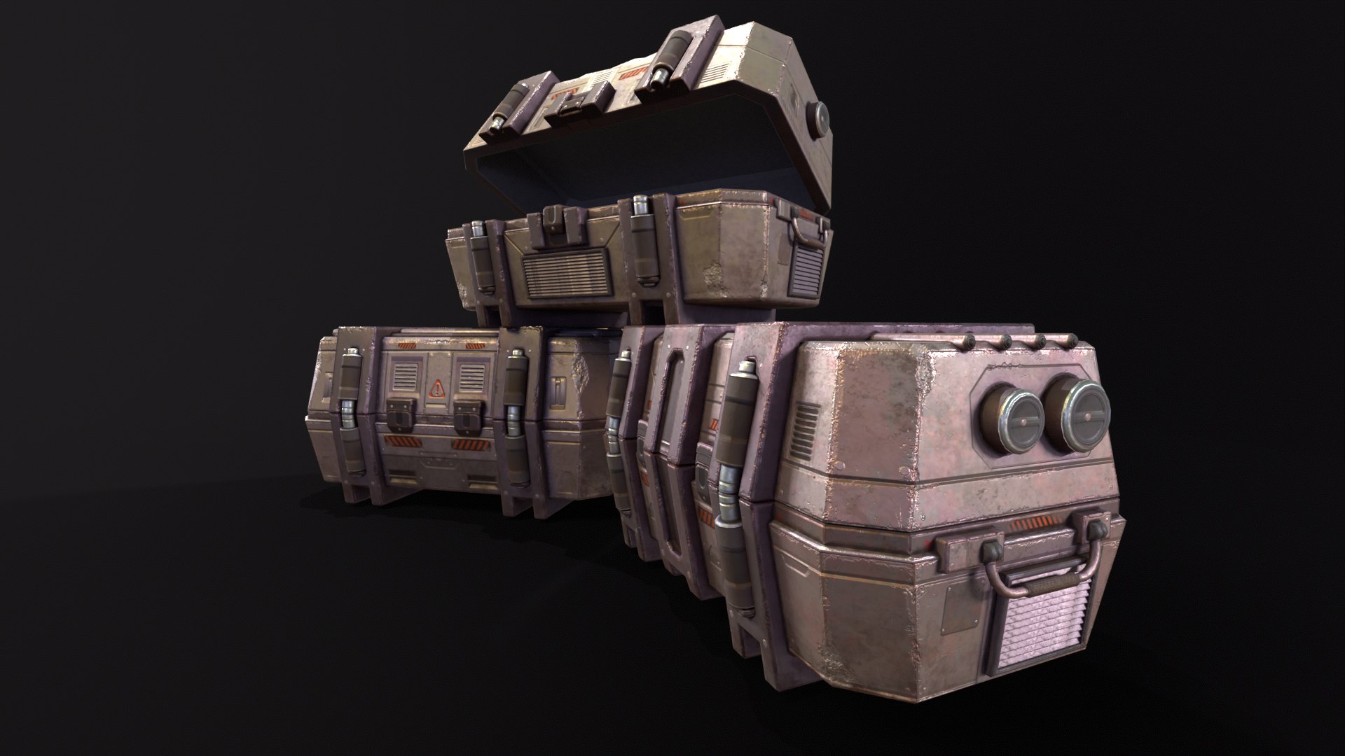 Sci-Fi Crates Pack 3D Model - TurboSquid 2207253