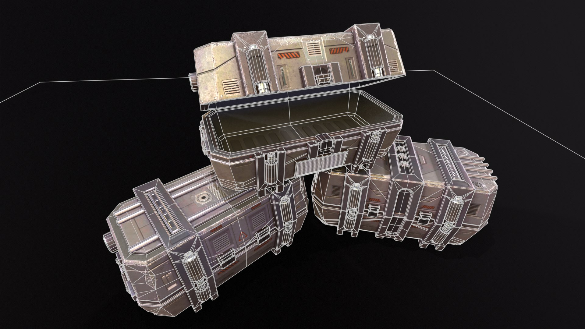 Sci-Fi Crates Pack 3D Model - TurboSquid 2207253