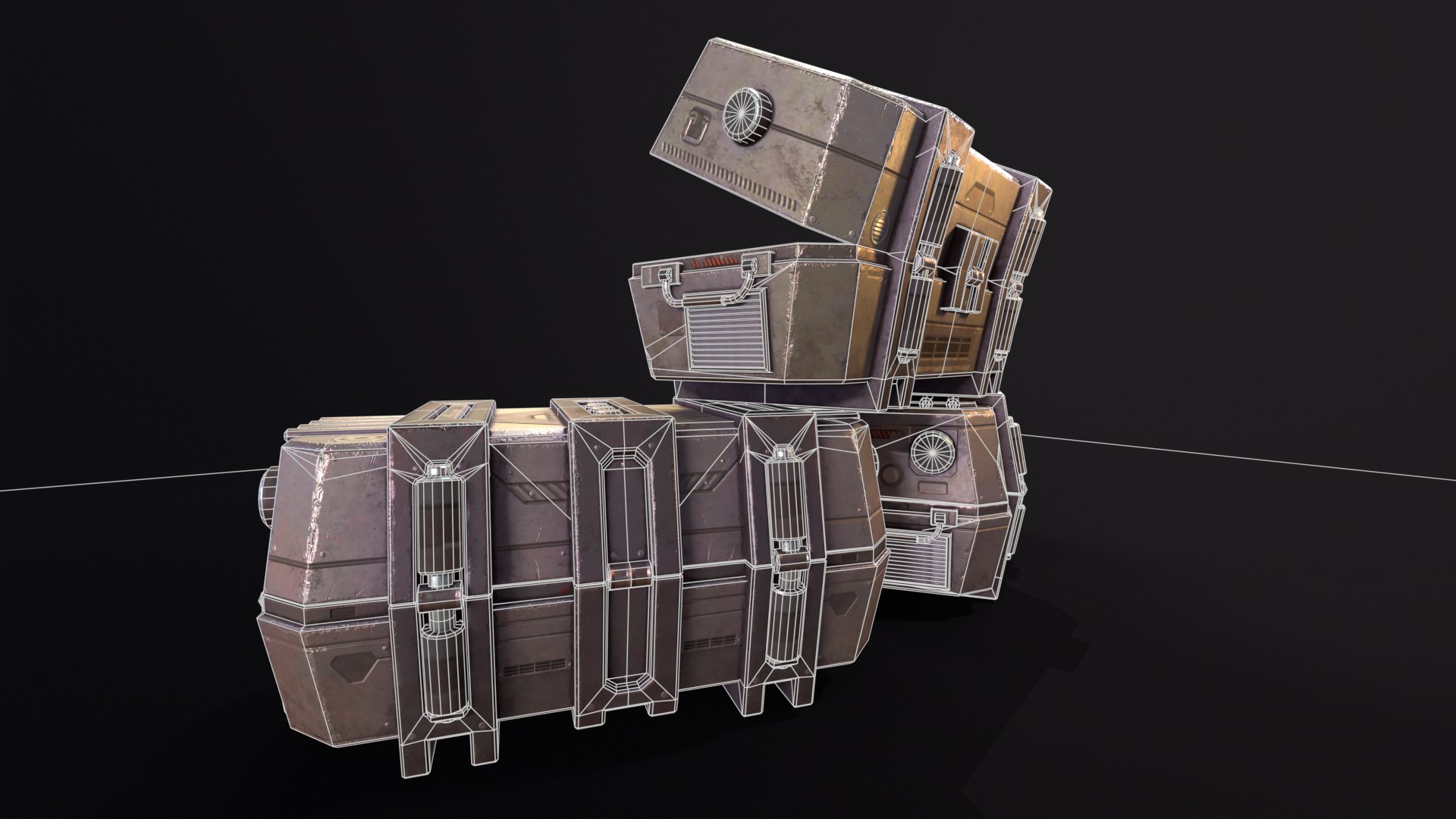 Sci-Fi Crates Pack 3D Model - TurboSquid 2207253
